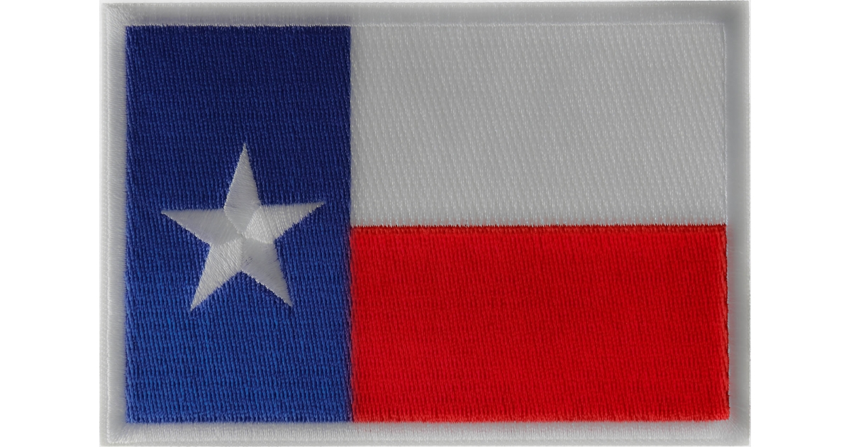 Texas Flag Patch for Sewing or Ironing on to Jackets by Ivamis Patches