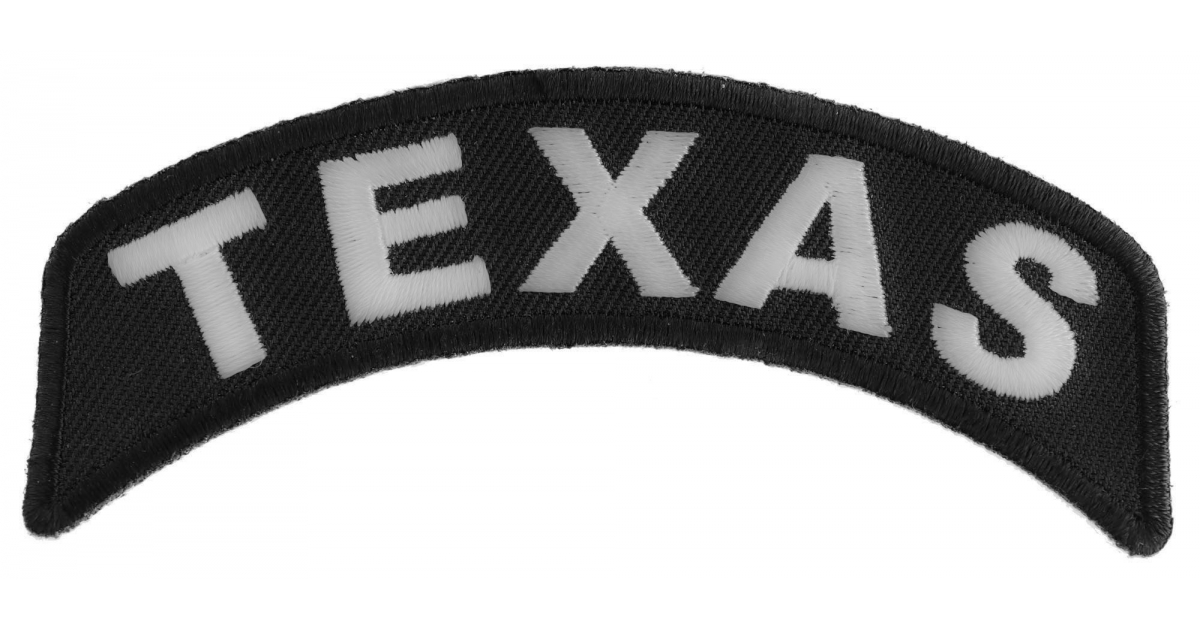 Texas State Embroidered Small Iron On Rocker Patch by Ivamis Patches
