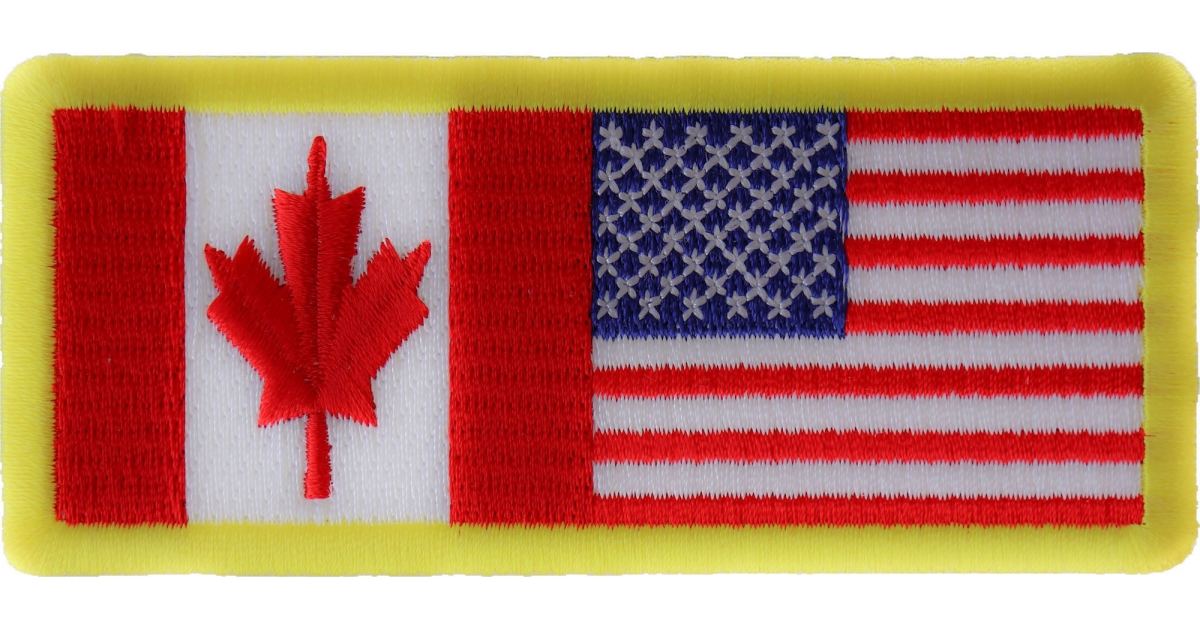 Iron On USA Canada Flag Patch | Embroidered Patches by Ivamis Patches