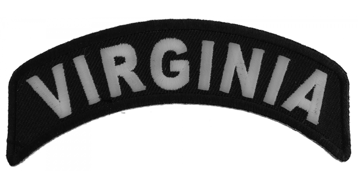 Virginia State Embroidered Small Iron On Rocker Patch by Ivamis Patches