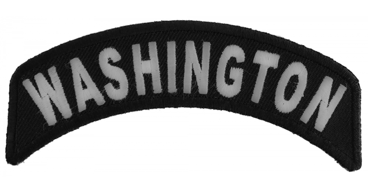 Washington State Embroidered Small Iron On Rocker Patch by Ivamis Patches