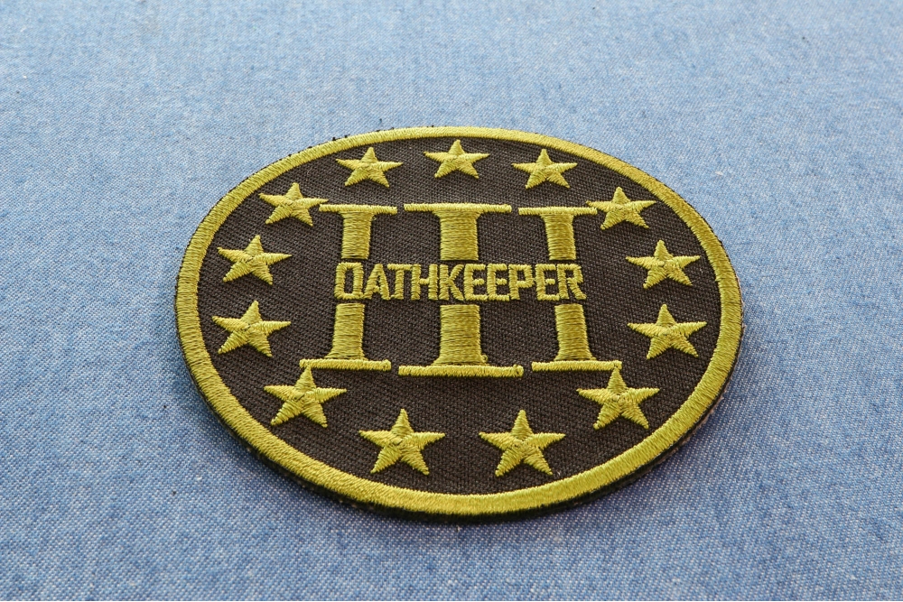 Three Percenter Oathkeeper Round Patch Green - 2nd Amendment Patches by ...