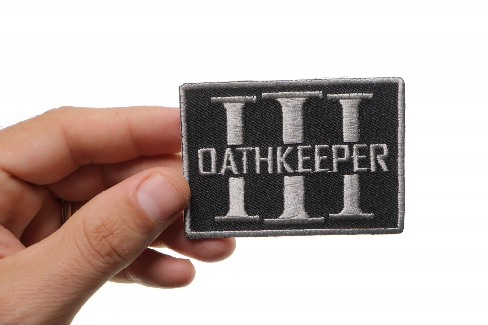 Oathkeeper Three Percenter Gray Patch | Embroidered Patches by Ivamis ...