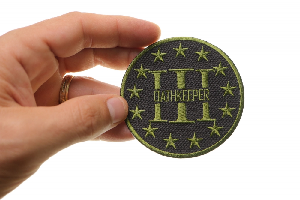 Three Percenter Oathkeeper Round Patch Green - 2nd Amendment Patches by ...