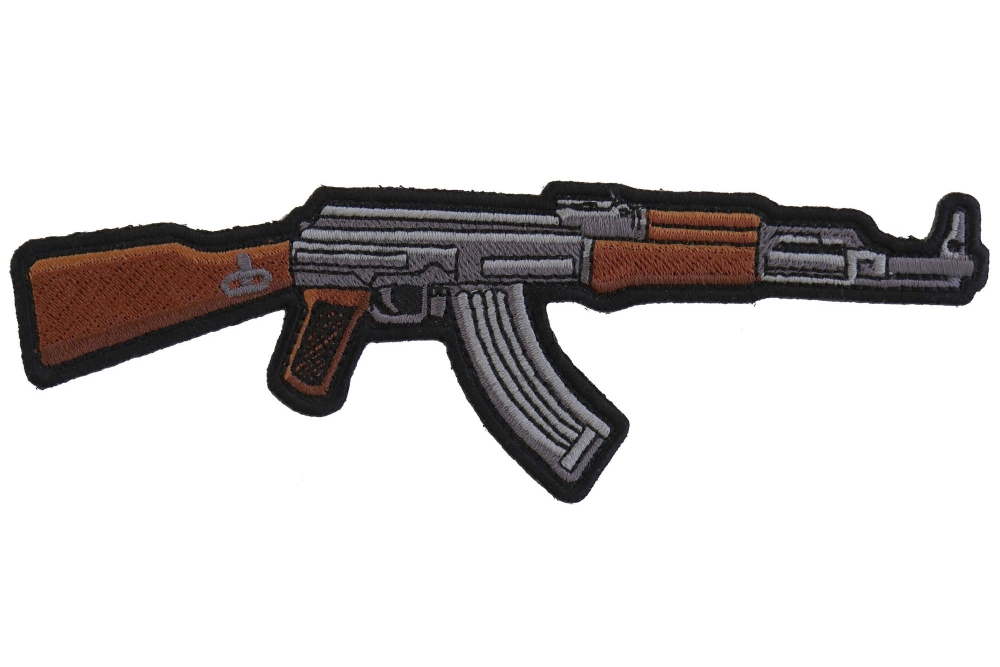 AK-47 Embroidered Gun Patch Points Right | Embroidered Patches by ...