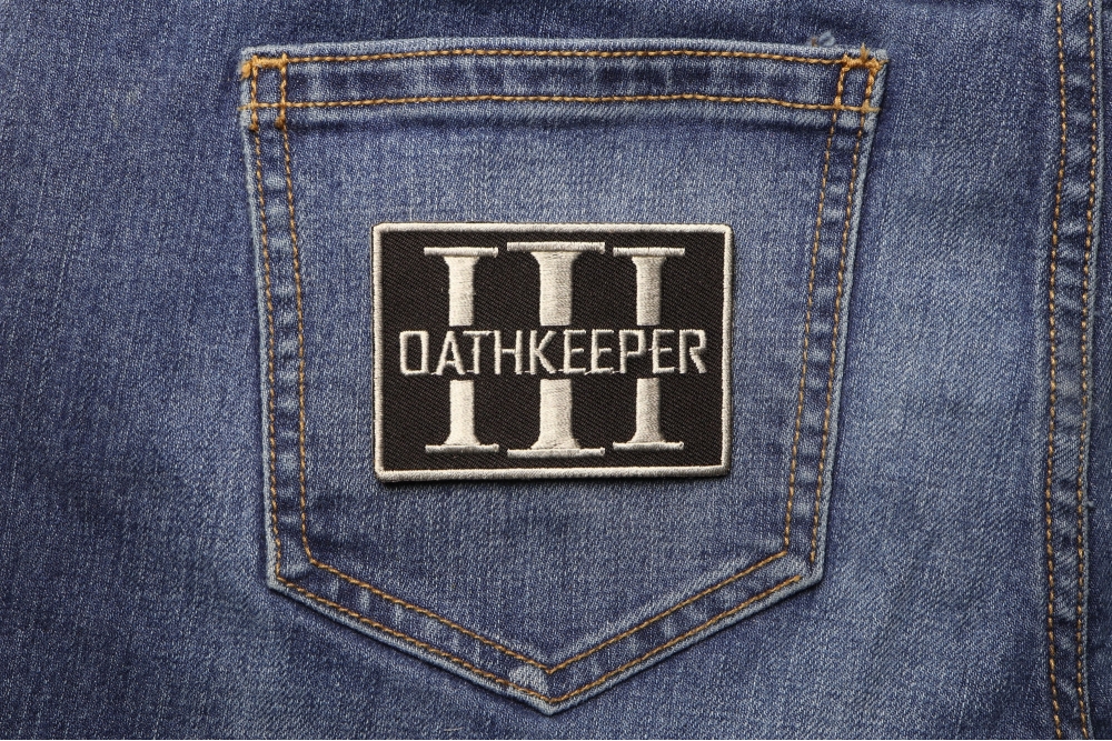 Oathkeeper Three Percenter Gray Patch | Embroidered Patches by Ivamis Patches