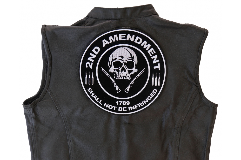 2nd Amendment Skull 1789 Large Patch | US Military Veteran Patches by ...
