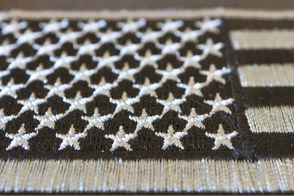 Black and Gray American Flag Patch by Ivamis Patches