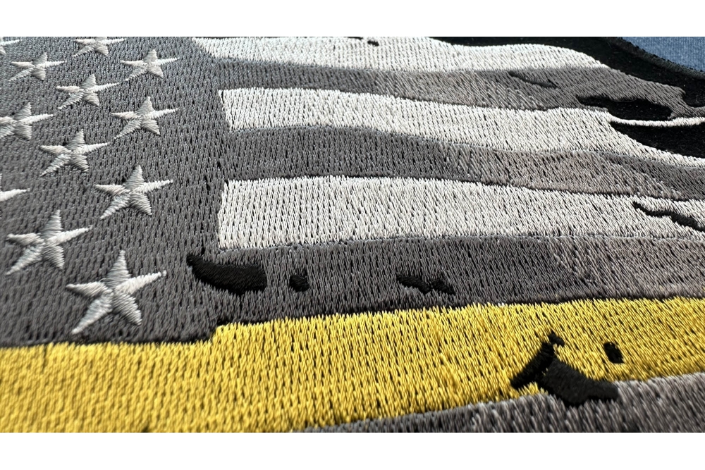 Yellow Stripe American Flag Patch, Large Patriotic Patches by Ivamis ...