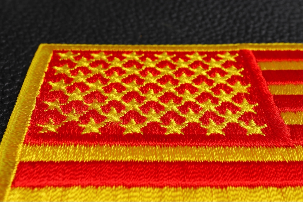 US Flag Patch Red Yellow Marine Colors by Ivamis Patches
