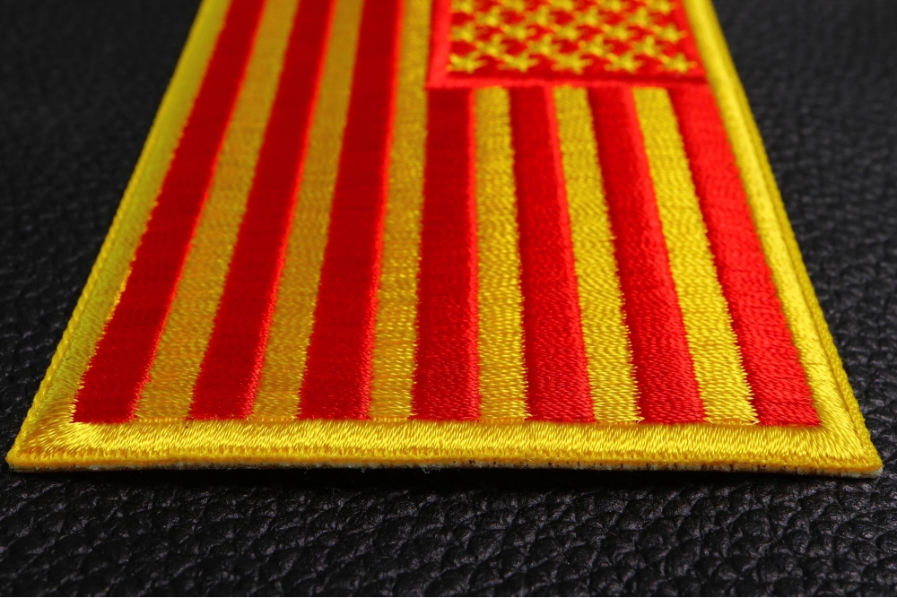 US Flag Patch Red Yellow Marine Colors by Ivamis Patches
