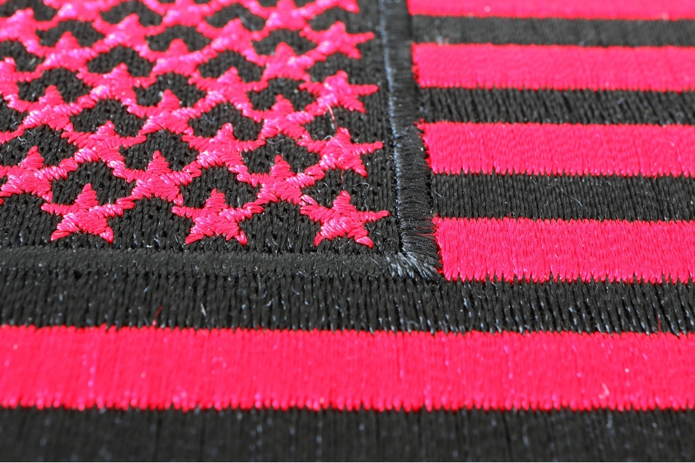 Black and Red American Flag Patch 4 Inch | US Military Veteran Patches ...