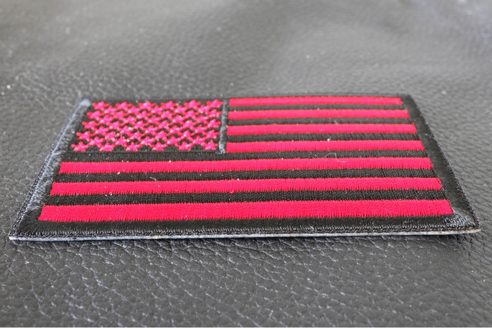 Red Black American Flag Patch Small Embroidered Iron On Patch ...