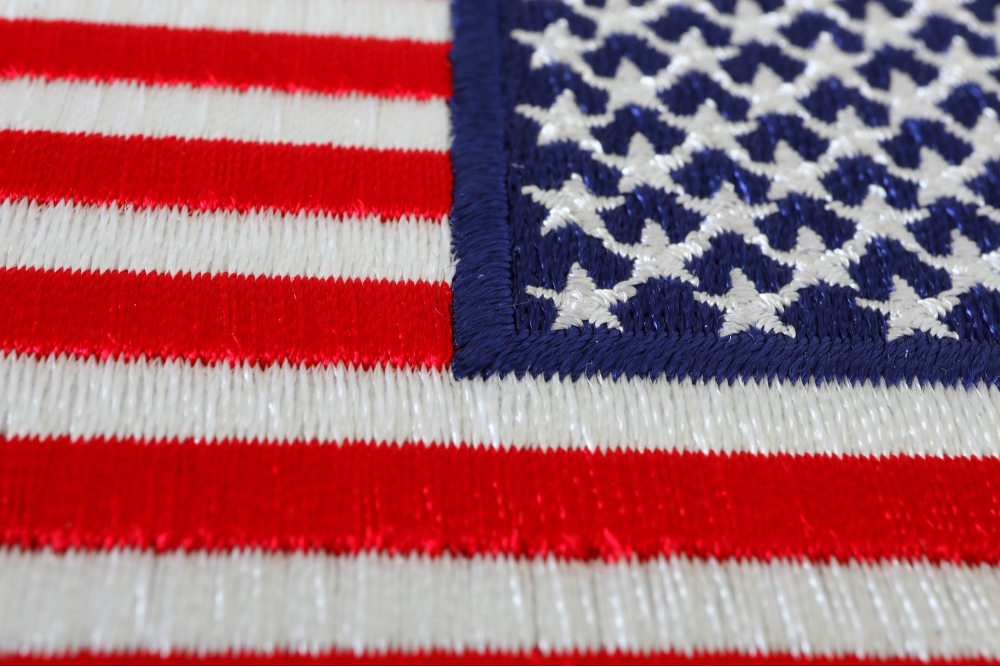 Black Border Reversed US Flag 4 Inch | Embroidered Patches by Ivamis ...