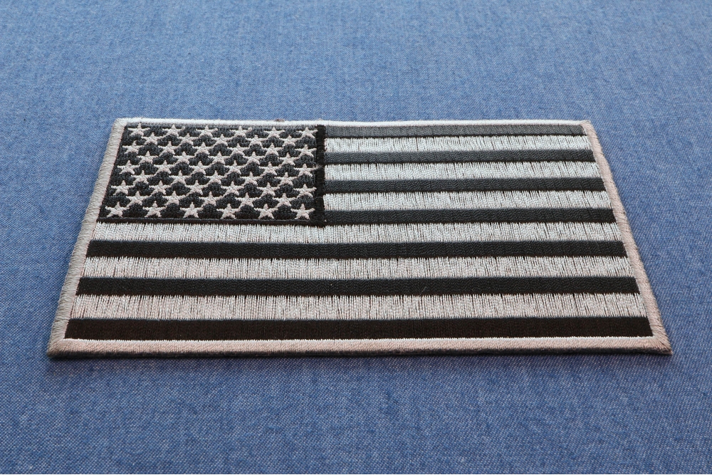 Black and Gray American Flag Patch by Ivamis Patches