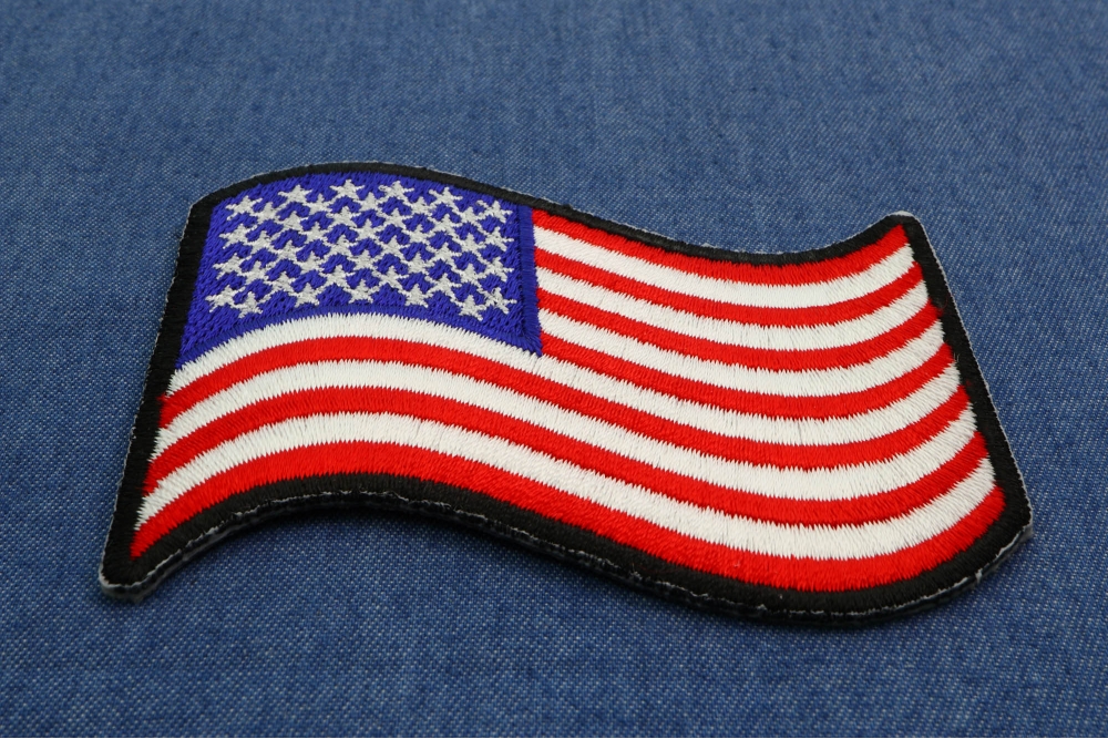 Iron On Waving US Flag Patch | Embroidered Patches by Ivamis Patches