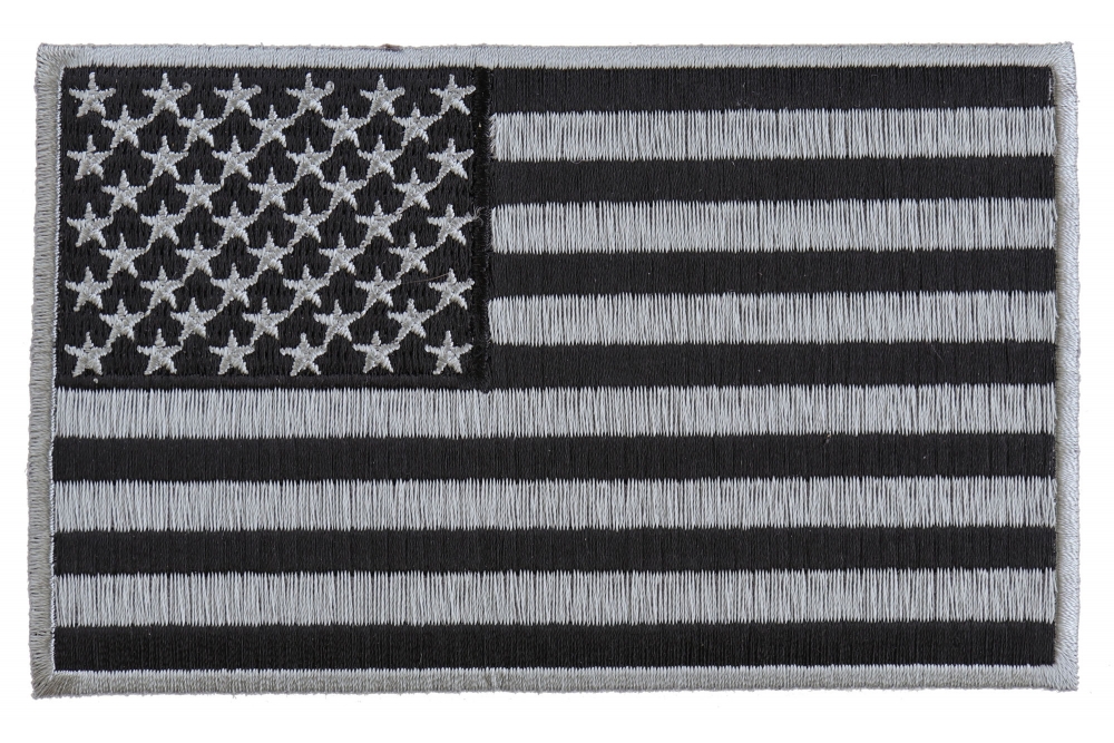 Black and Gray American Flag Patch by Ivamis Patches