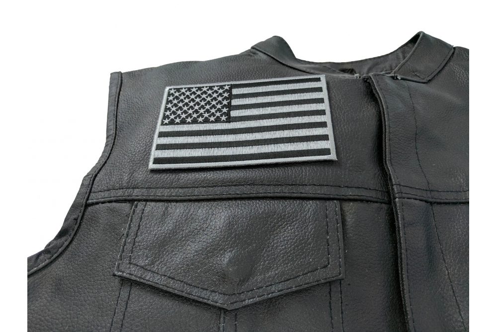 Black and Gray American Flag Patch by Ivamis Patches