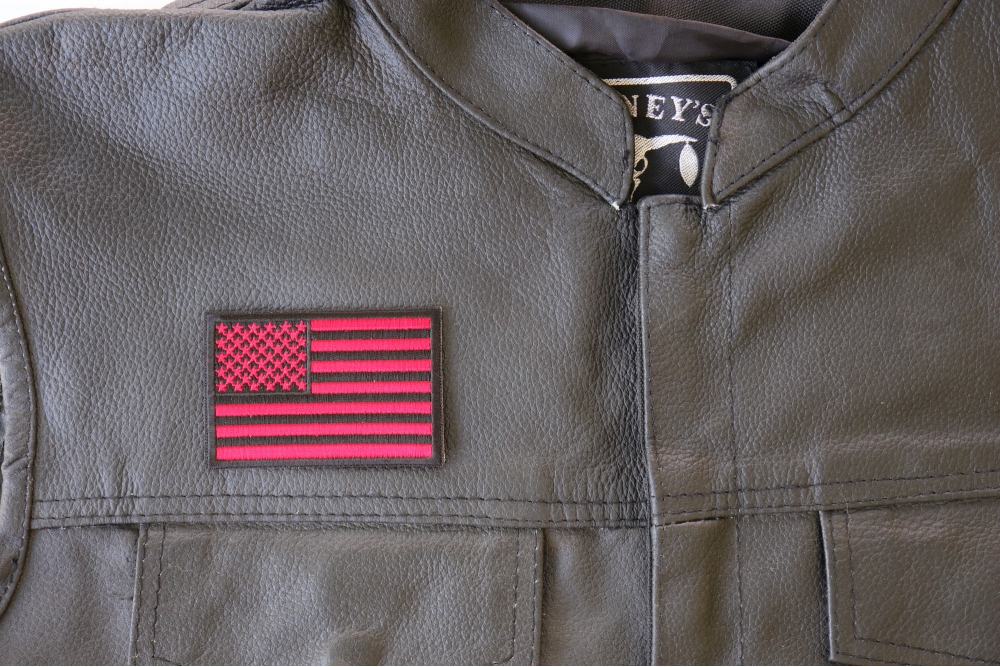 Red Black American Flag Patch Small Embroidered Iron On Patch ...