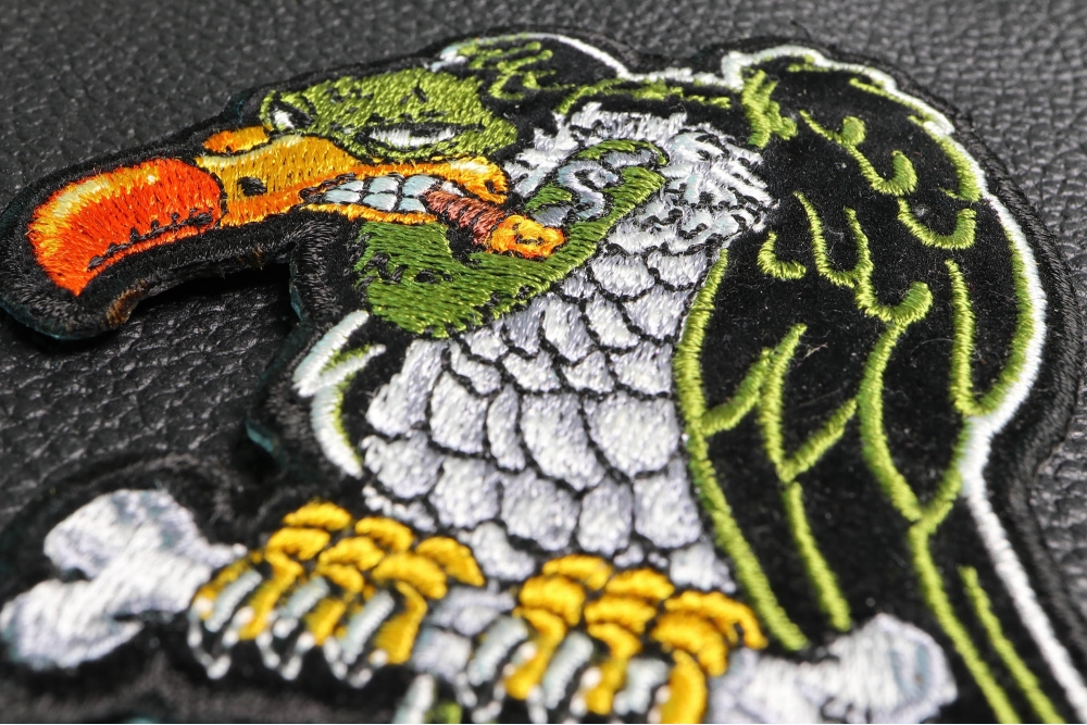 Vulture Patch for Sewing or Ironing on to Jackets by Ivamis Patches