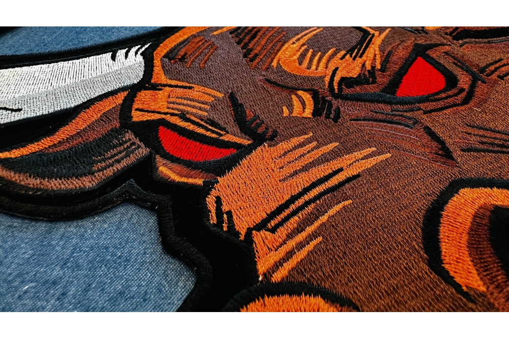 Angry Bull Patch, Large Animal Patches for Jackets by Ivamis Patches