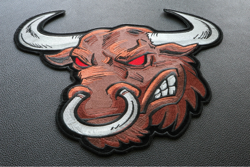 Angry Bull Patch, Large Animal Patches for Jackets by Ivamis Patches