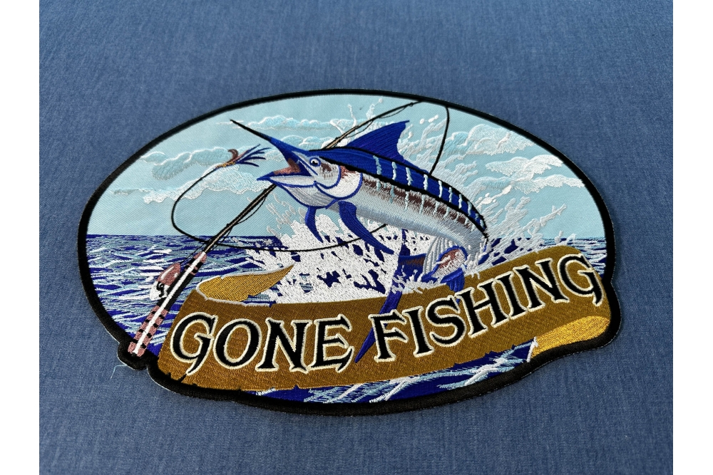 Gone Fishing Large Marlin Patch by Ivamis Patches