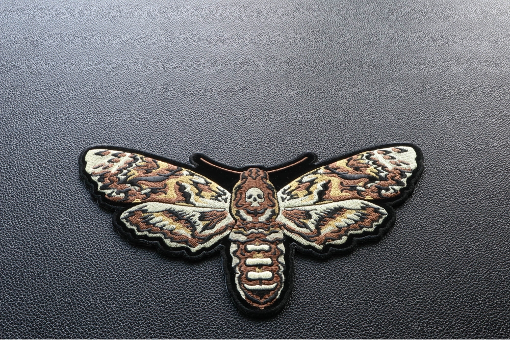 Skull Moth Patch, Large Animal Patches for Jackets by Ivamis Patches