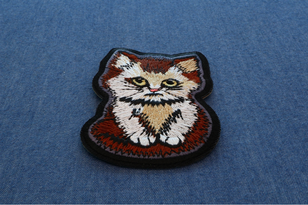 Sad Kitty Cat Iron on Patch by Ivamis Patches