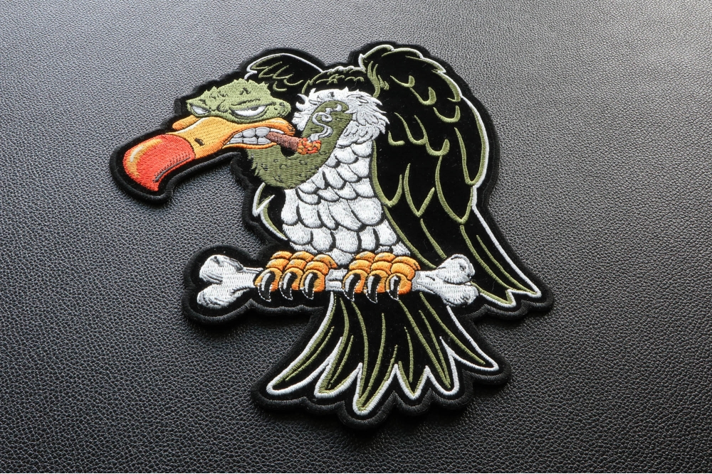 Large Vulture Patch for Back of Biker Jackets by Ivamis Patches