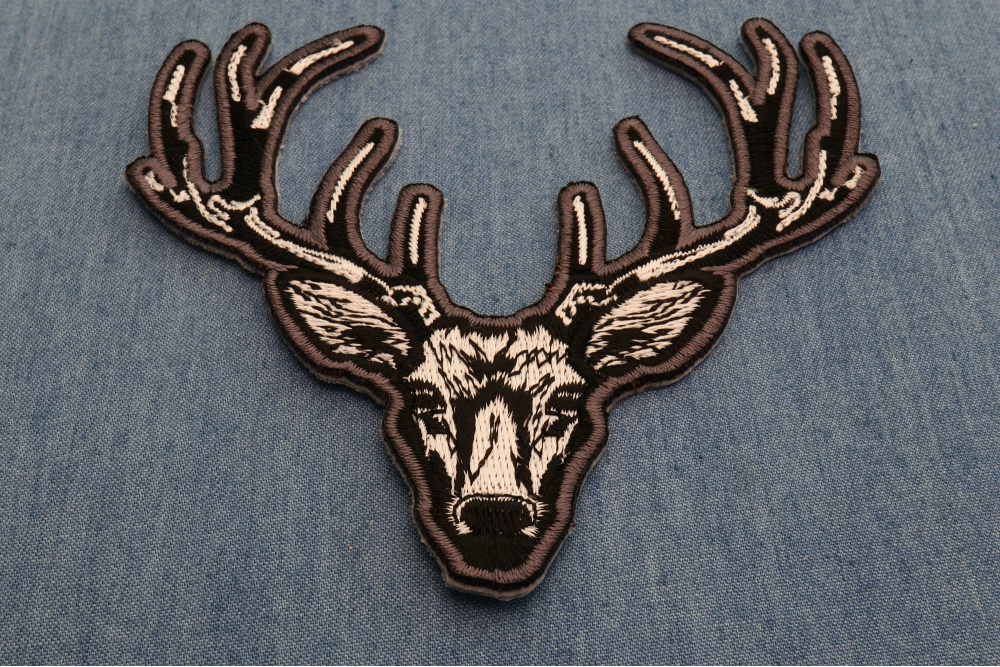 White Deer Head Patch by Ivamis Patches