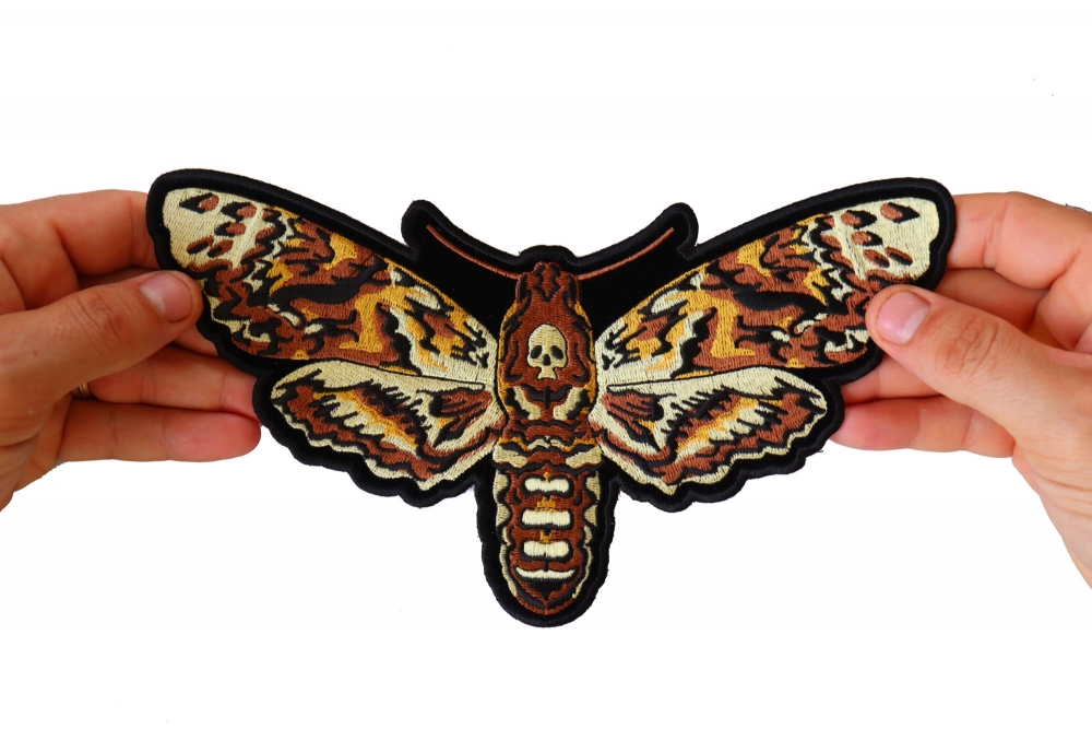 Large Moth Butterfly Patch for Back of Motorcycle Jackets by Ivamis Patches