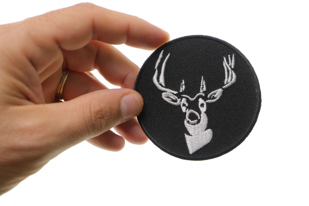 Iron On Round Deer Patch | Embroidered Patches by Ivamis Patches