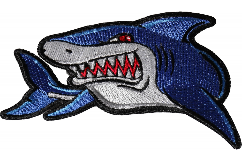 Shark Patch for Jackets - Sew or Iron on Application by Ivamis Patches