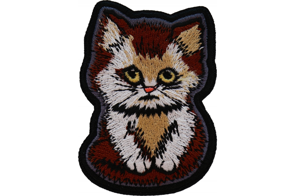 Sad Kitty Cat Iron on Patch by Ivamis Patches