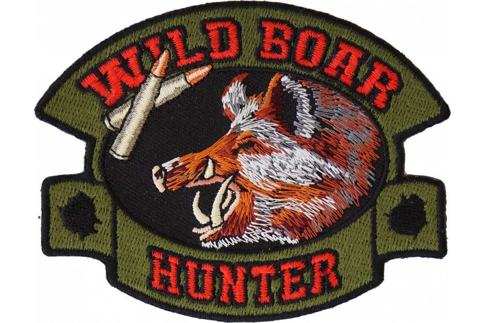 Wild Boar Hunter Patch | Embroidered Patches by Ivamis Patches