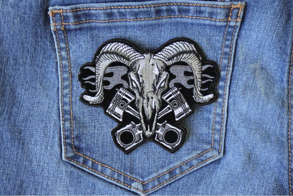 Ram with Pistons Iron on Patch by Ivamis Patches