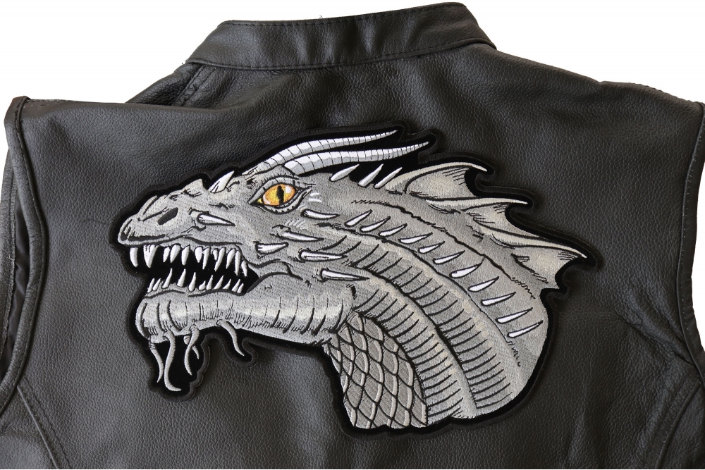 Large Dragon Patch for Back of Leather Vests by Ivamis Patches