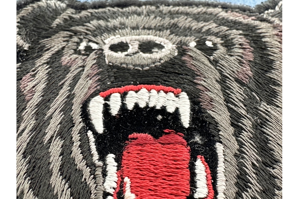 Small Black Bear Biker Iron on Patch - Iron on Bear Patches by Ivamis ...