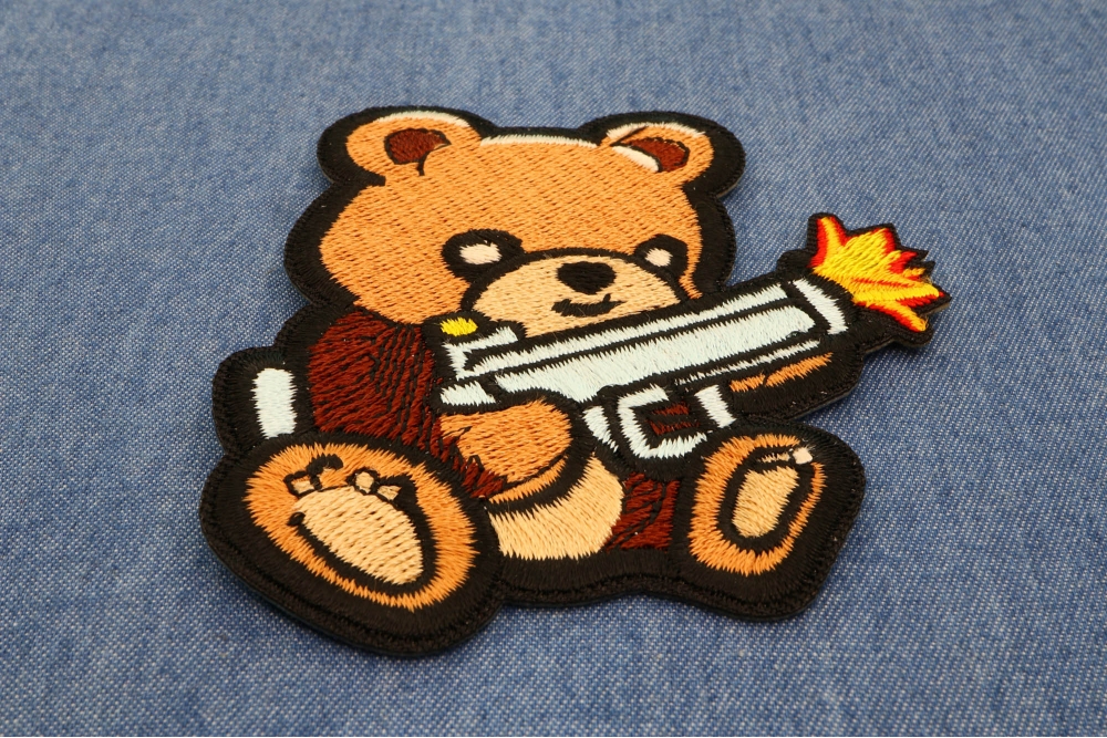 Cute Bear Machine Gun Patch by Ivamis Patches