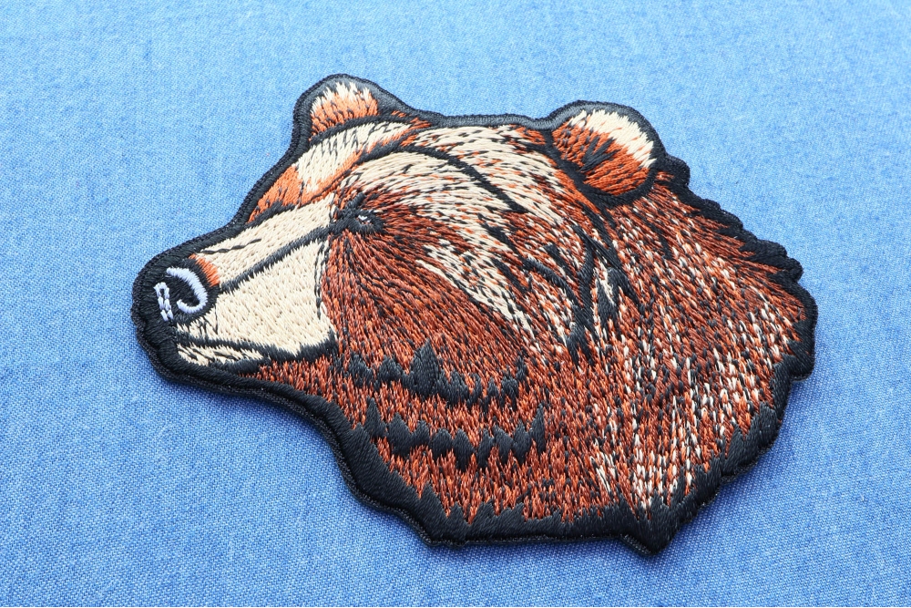 Grizzly Looking Bear Patch - Iron on Bear Patches by Ivamis Patches