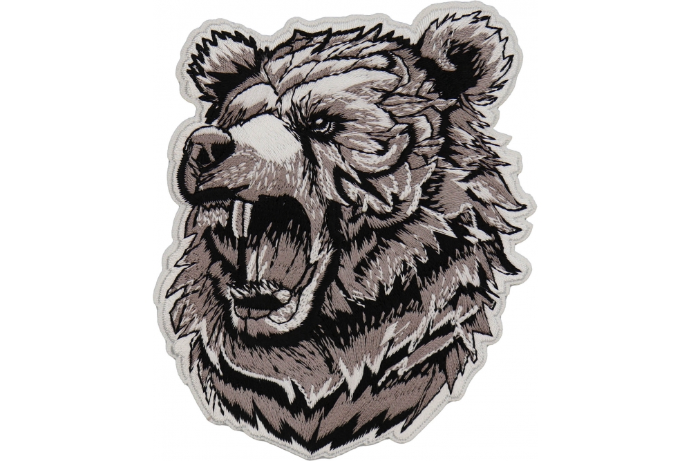 Angry Bear Patch - Iron on Bear Patches by Ivamis Patches
