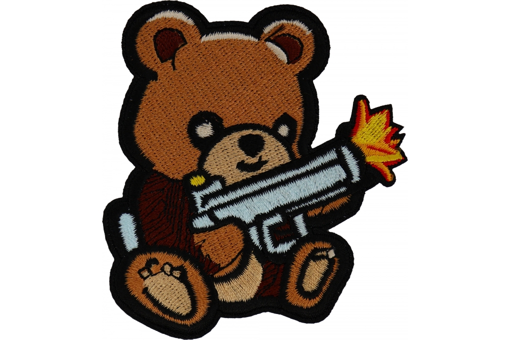 Cute Bear Machine Gun Patch by Ivamis Patches