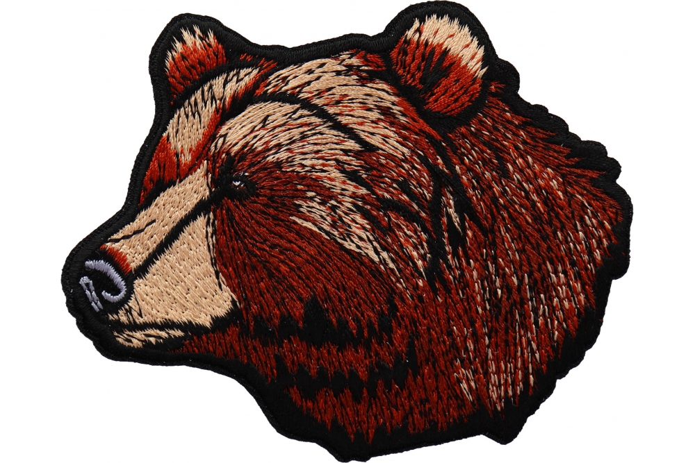 Grizzly Looking Bear Patch - Iron on Bear Patches by Ivamis Patches