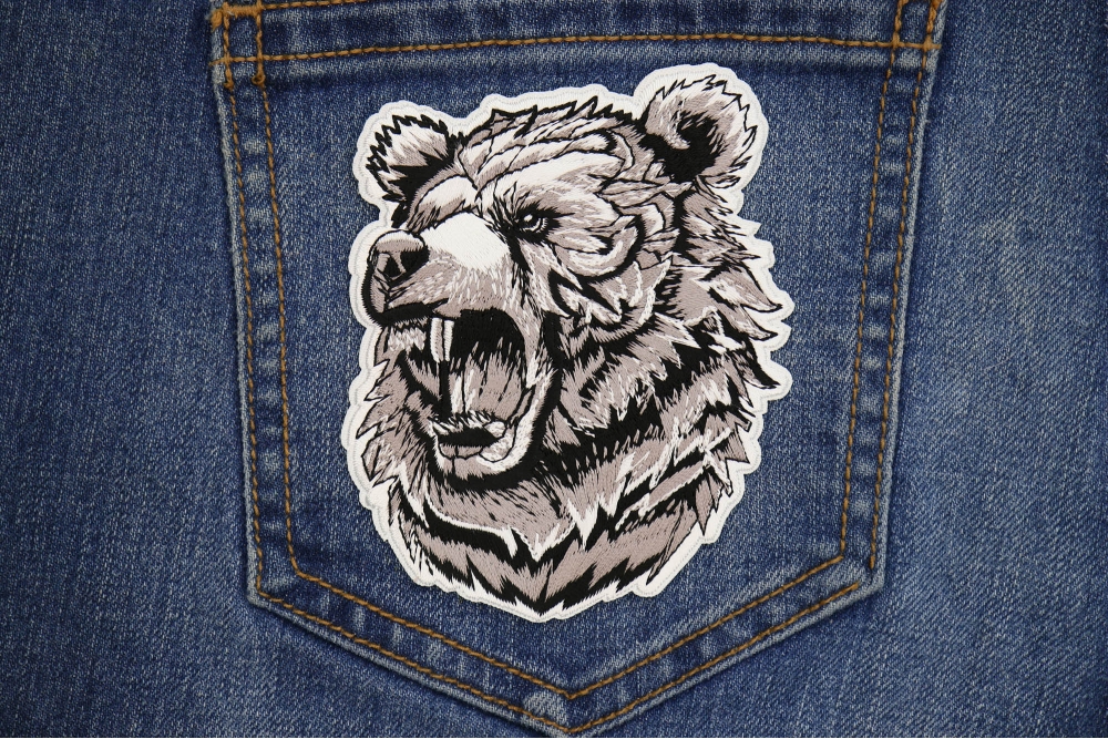 Angry Bear Patch - Iron on Bear Patches by Ivamis Patches