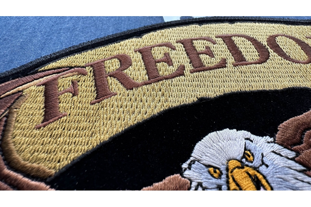 Eagle on Motorcycle Freedom Isn't Free Patch, Large Biker Back Patches ...