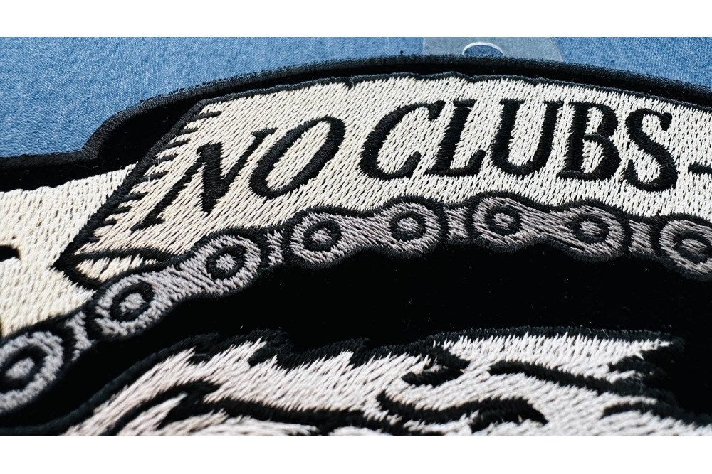 No Clubs No Rules Just Ride Wolf Patch, Large Biker Back Patches for ...