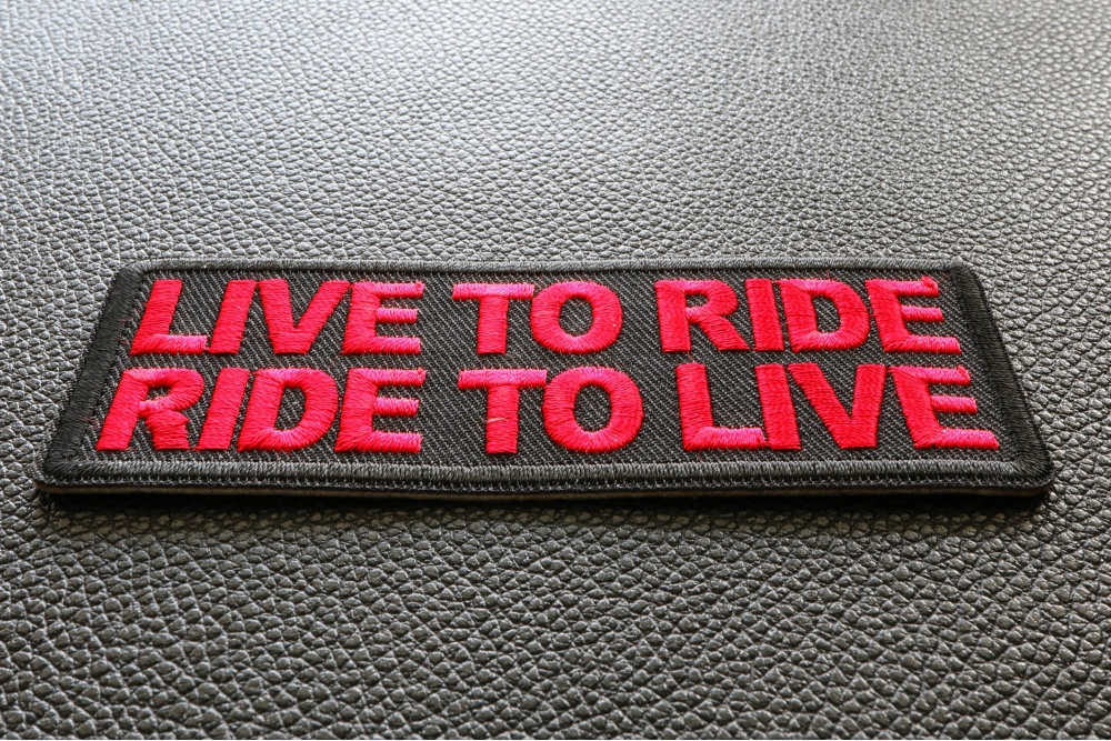 Live To Ride Ride To Live Patch - Biker Saying Patches by Ivamis Patches