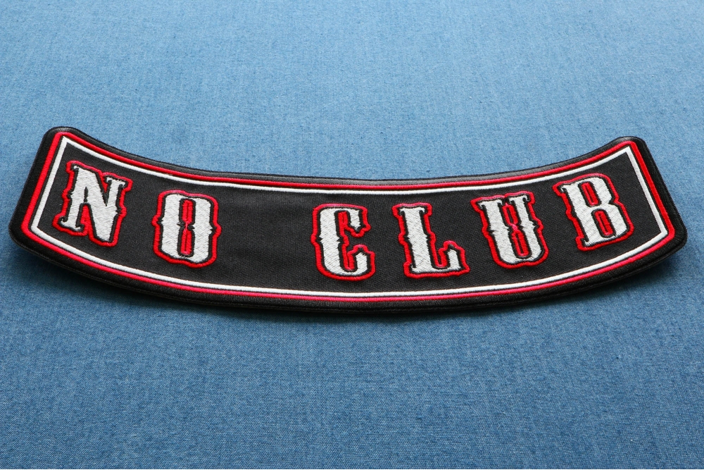 No Club Patch - Large Back Patches by Ivamis Patches