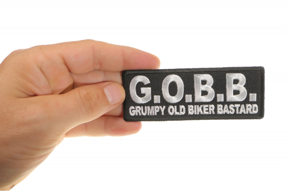GOBB Grumpy Old Biker Bastard Patch - Biker Saying Patches by Ivamis Patches